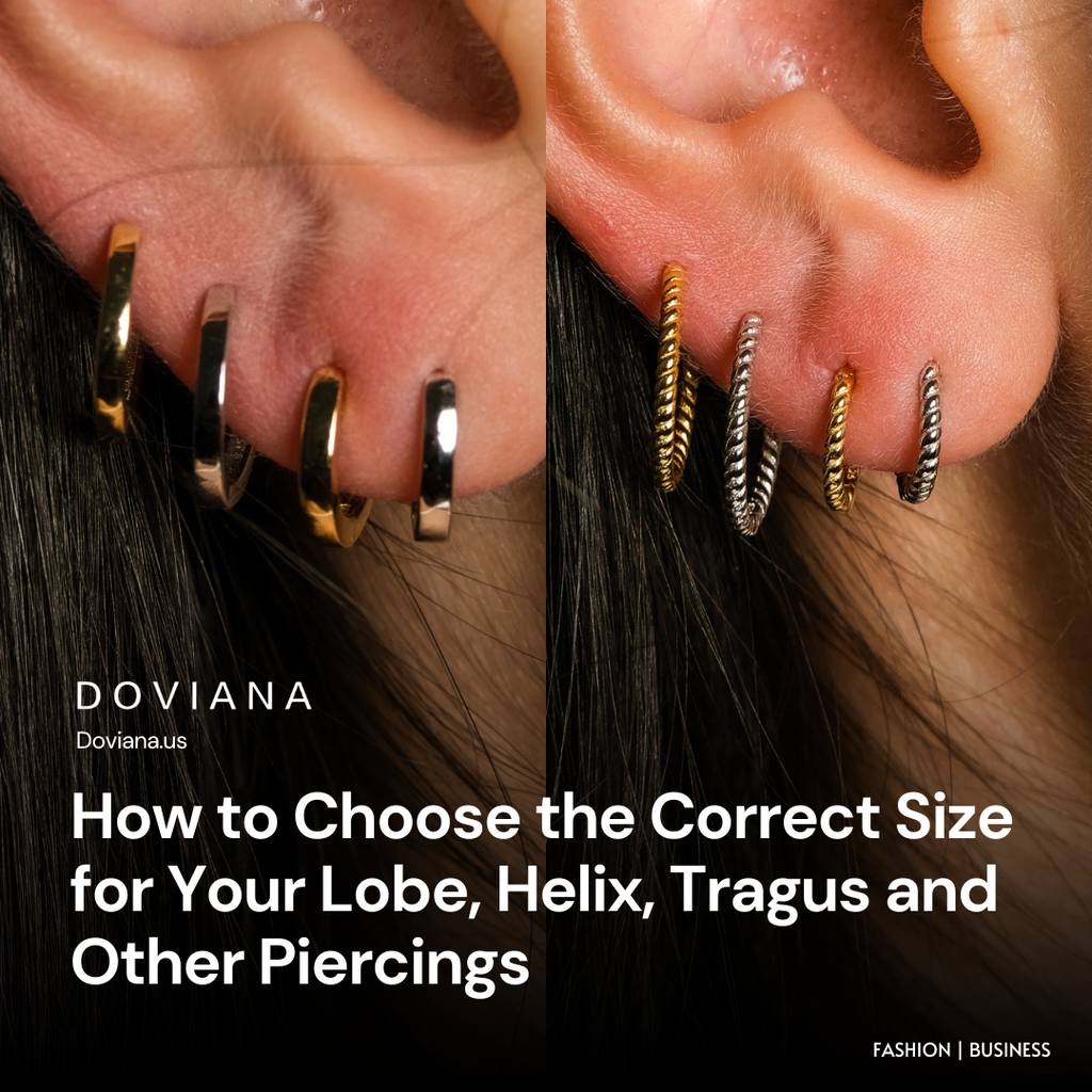 How to Choose the Correct Size for Your Lobe, Helix, Tragus and Other ...